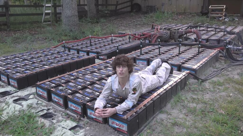Inside the Shocking Experiment Where 400 Car Batteries Were Wired ...